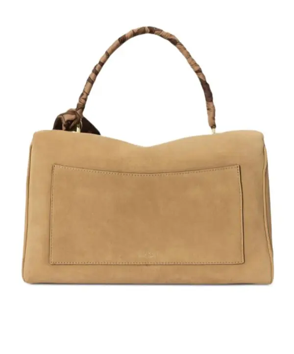 Ralph Lauren Small Farrah Suede Tote Bag
