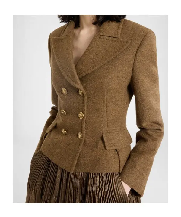 Ermanno Scervino Loden Double-breasted Tailored Jacket
