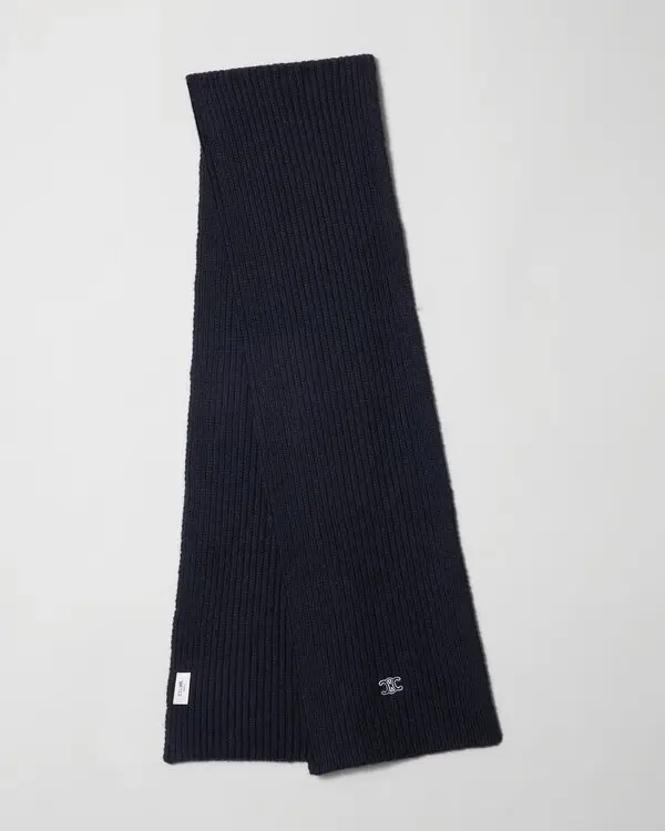 Celine Ribbed Cashmere Scarf