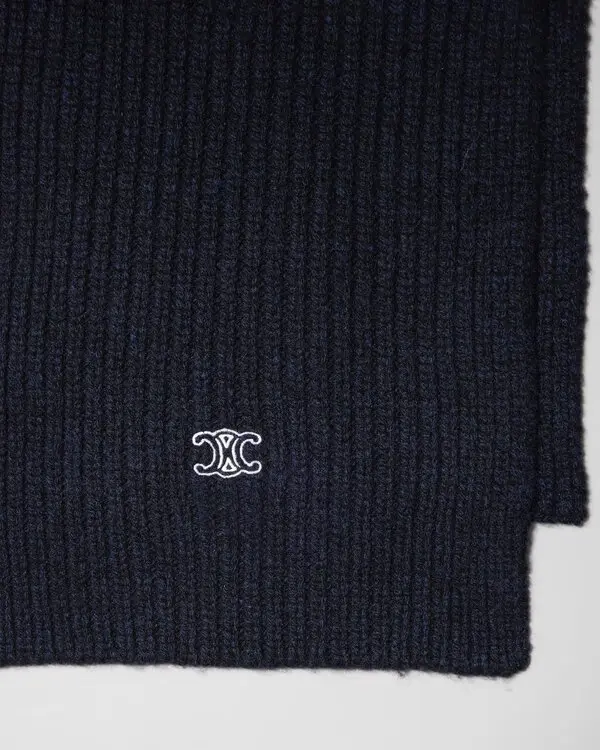 Celine Ribbed Cashmere Scarf