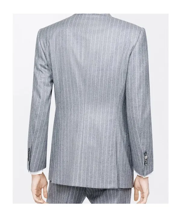 TOM FORD Pinstripe Twill Flannel Colbert Jacket