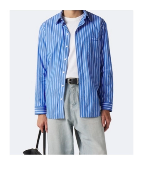 Balenciaga Striped Cotton Poplin Shirt