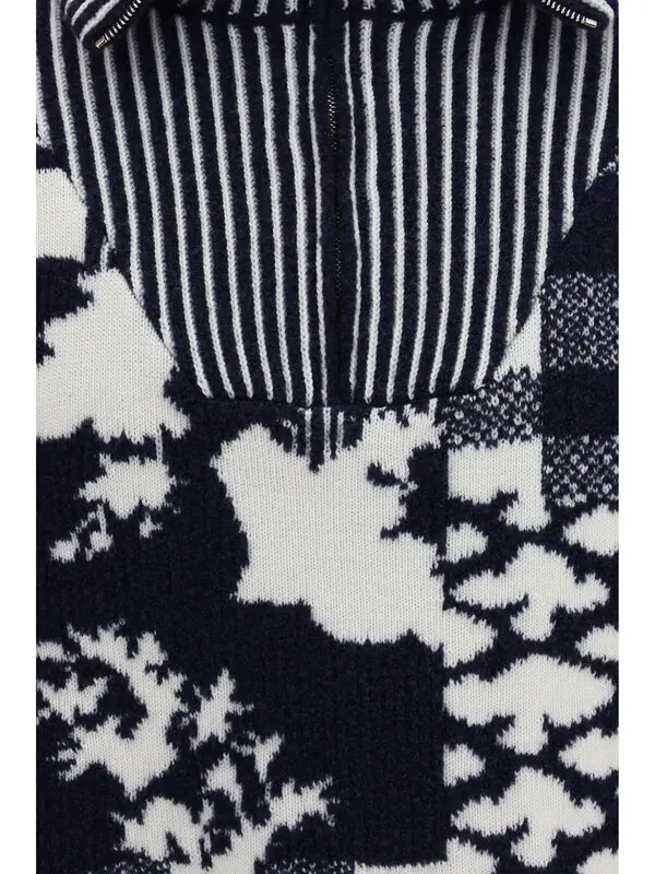 Loewe Wool Zip Sweater - Blue