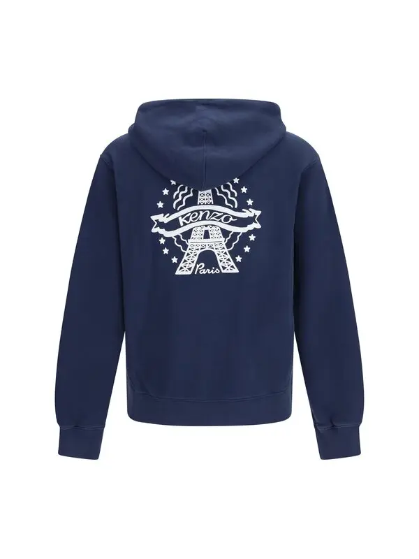 Kenzo Eiffel Tower Design Cotton Hoodie