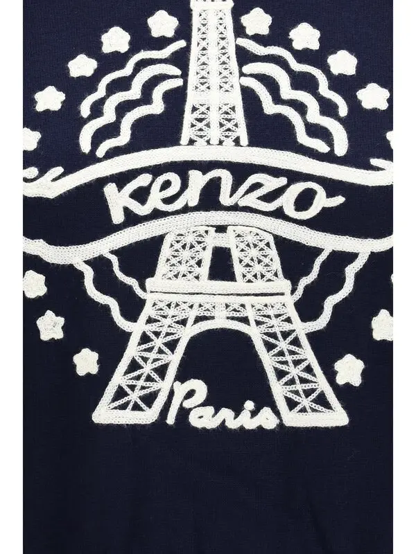 Kenzo Eiffel Tower Design Wool Hoodie