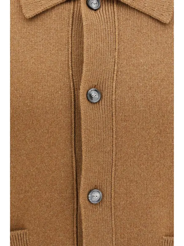 AMI Paris Wool Shirt Collar Cardigan
