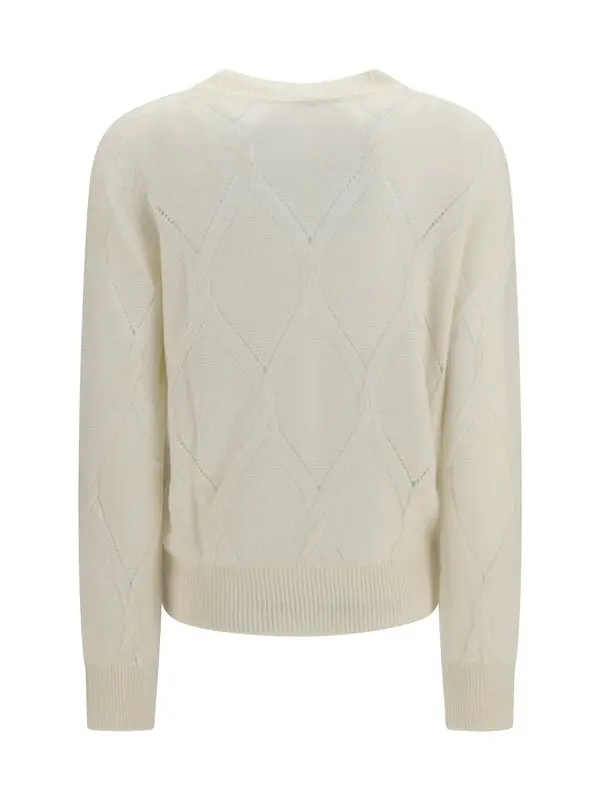 Kiton V Neck Sweater - White