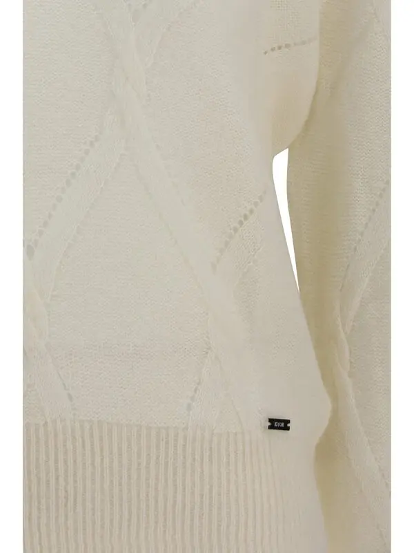 Kiton V Neck Sweater - White