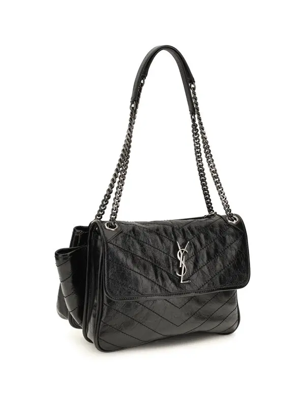 Saint Laurent Niki Tripouch Shoulder Bag - Black