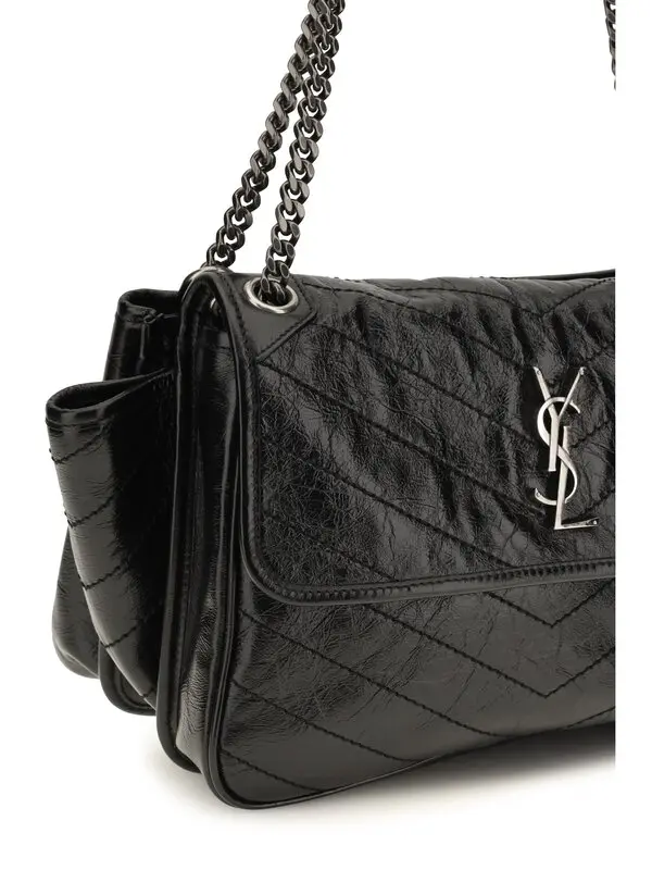 Saint Laurent Niki Tripouch Shoulder Bag - Black