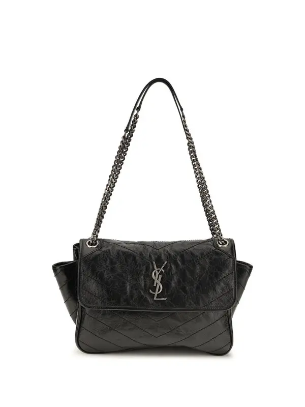 Saint Laurent Niki Tripouch Shoulder Bag - Black