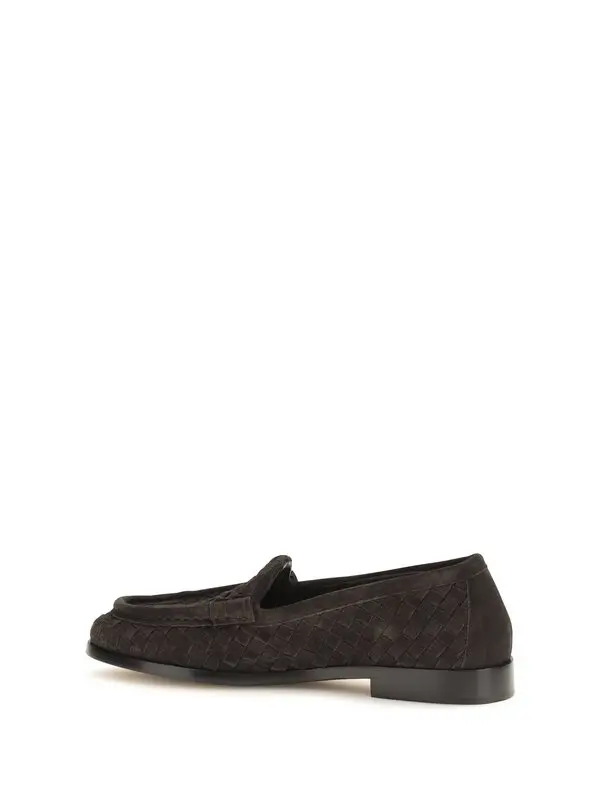 Bottega Veneta Silenzio Intrecciato Loafers