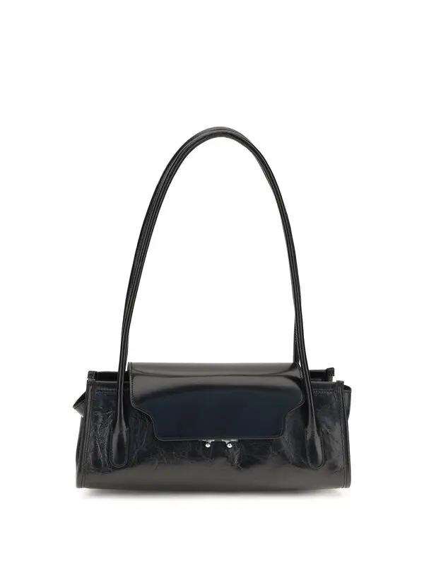 Marni Trunkette Leather Shoulder Bag - Black