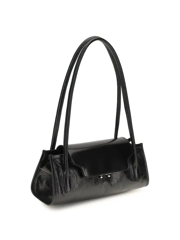 Marni Trunkette Leather Shoulder Bag - Black