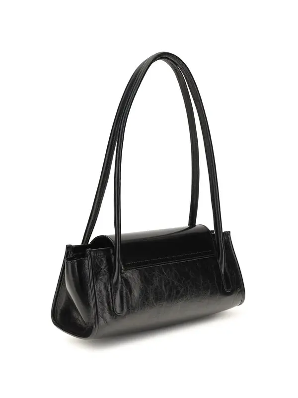 Marni Trunkette Leather Shoulder Bag - Black
