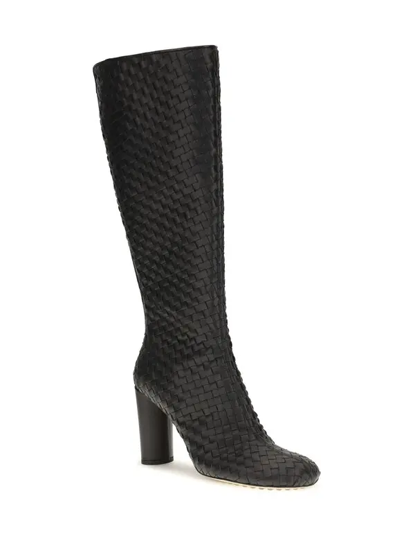 Bottega Veneta Cherry Intrecciato High Boots