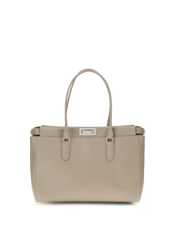 Fendi Peekaboo Small Tote Bag - Cream
