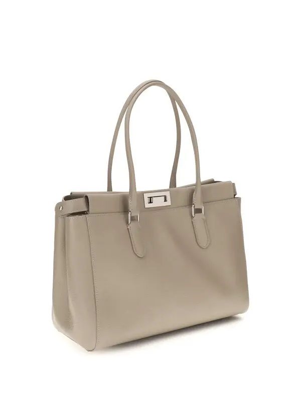 Fendi Peekaboo Small Tote Bag - Cream
