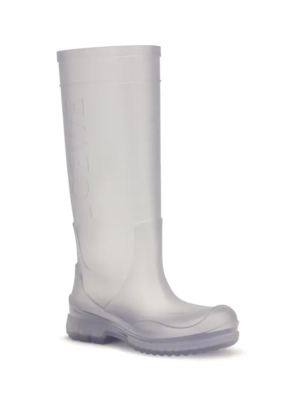 Loewe Logo Rubber Rain Boots - Gray