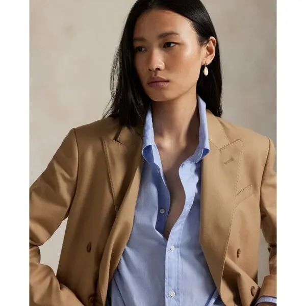 Ralph Lauren Double-breasted Stretch-wool Blazer