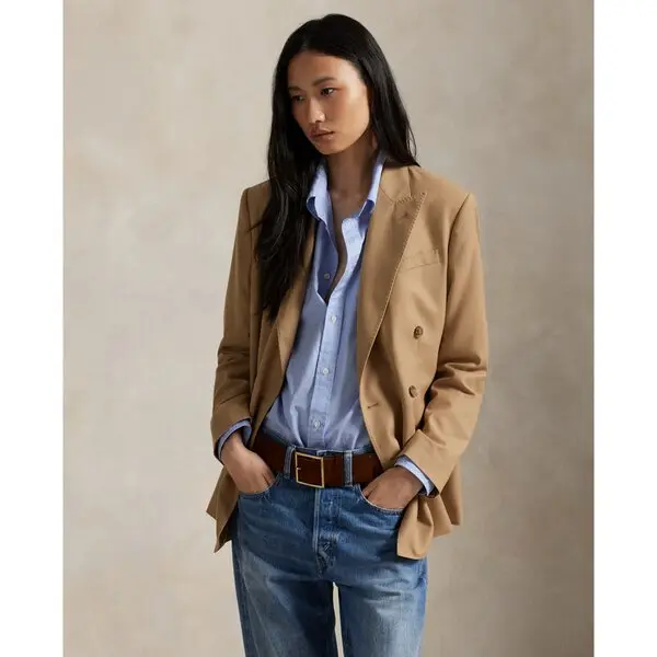 Ralph Lauren Double-breasted Stretch-wool Blazer
