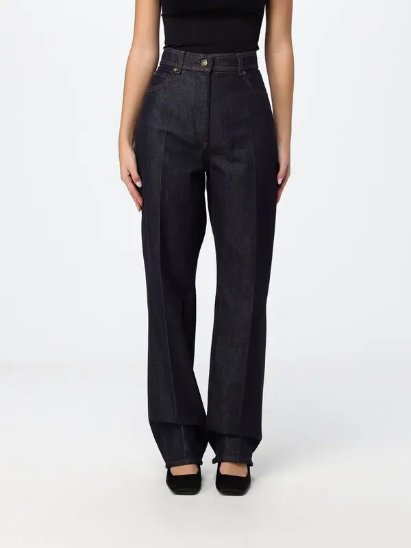 Max Mara High-waisted Straight Jeans In Cotton Denim - Blue