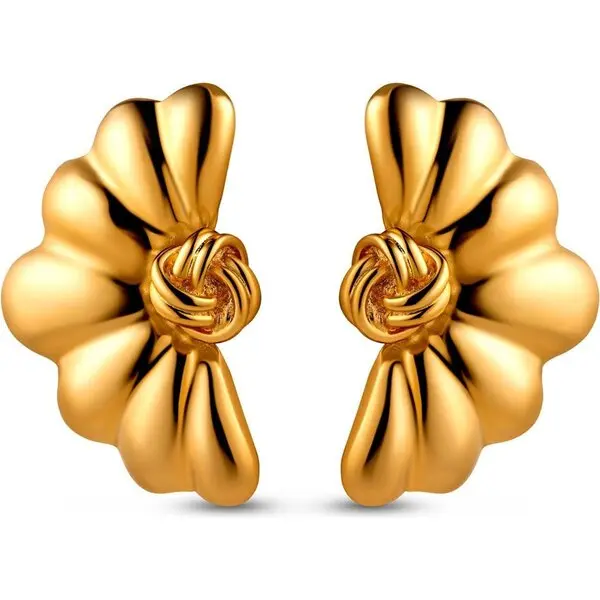 CHRISTINA CARUSO Knot Flower Earring Clip-on - Gold