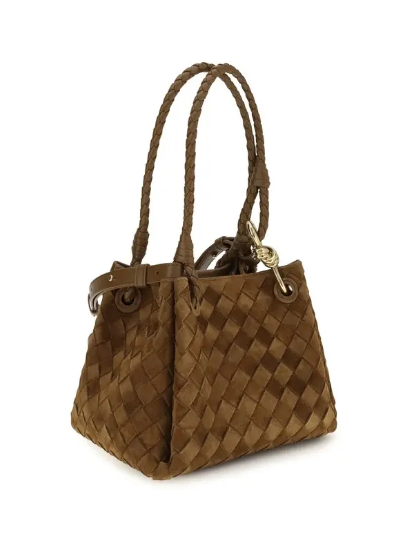 Bottega Veneta Parachute Small Suede Handbag - Brown