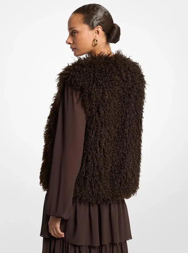 Michael Kors Faux Shearling Vest In Size By