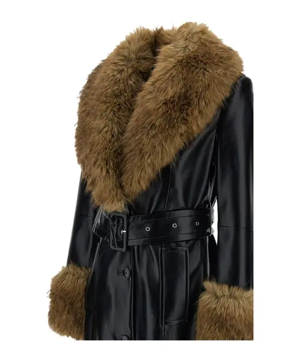 STAND STUDIO Star Belted Trimmed Coat