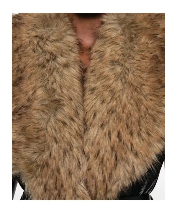 STAND STUDIO Star Belted Trimmed Coat