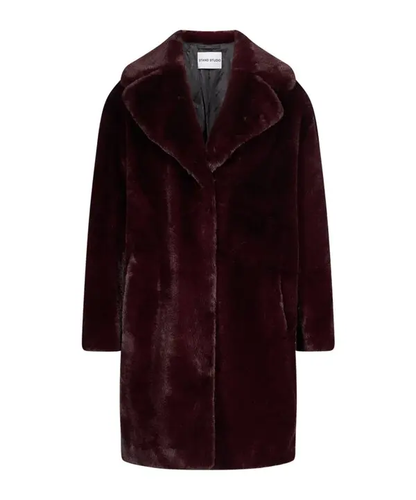 STAND STUDIO Camille Faux Fur Teddy Coat
