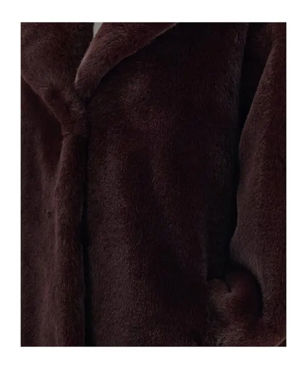 STAND STUDIO Camille Faux Fur Teddy Coat