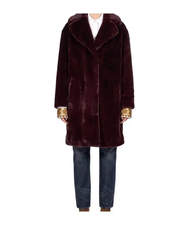 STAND STUDIO Camille Faux Fur Teddy Coat