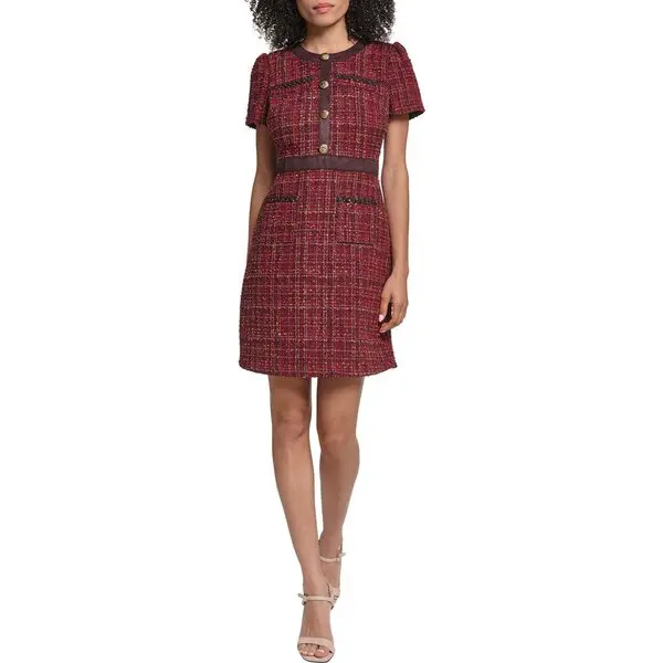 Karl Lagerfeld Paris Tweed Sheath Minidress