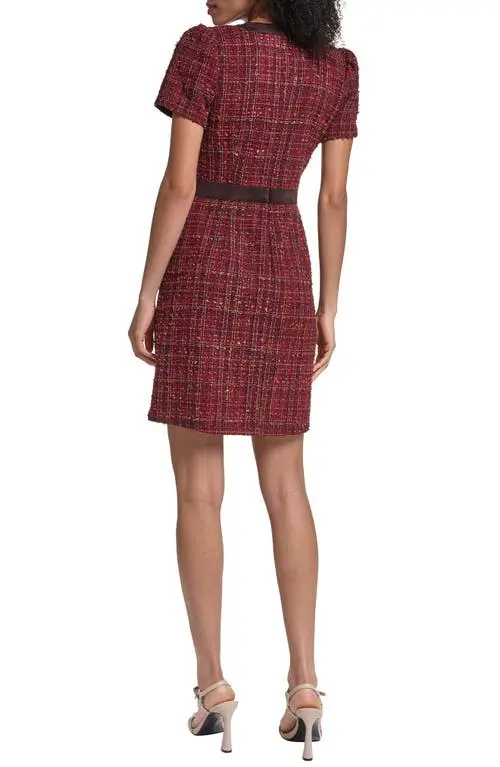 Karl Lagerfeld Paris Tweed Sheath Minidress