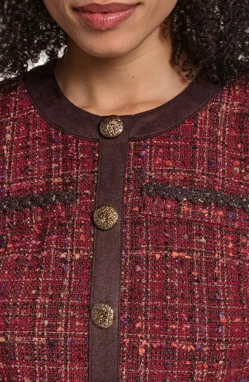 Karl Lagerfeld Paris Tweed Sheath Minidress