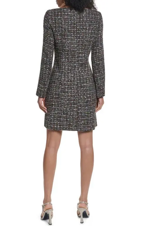 Karl Lagerfeld Paris Tweed Mini Coatdress