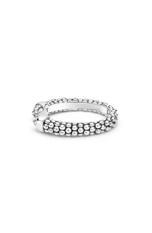 Lagos Signature Caviar Pavé Diamond Versa Ring