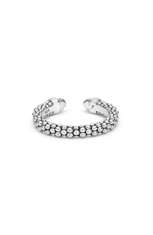 Lagos Signature Caviar Pavé Diamond Versa Ring