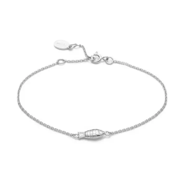 WITH LOVE DARLING Fish Bracelet - Silver