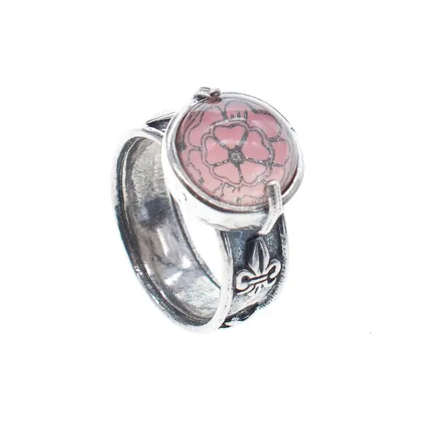 GEM KINGDOM Pink Intaglio Ring