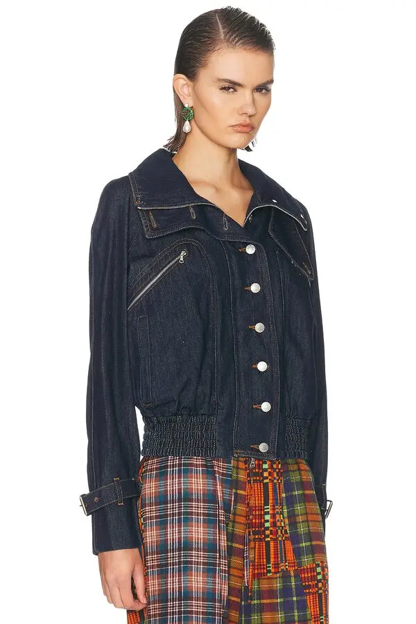 Dries Van Noten Vida Jacket In Blue - Indigo
