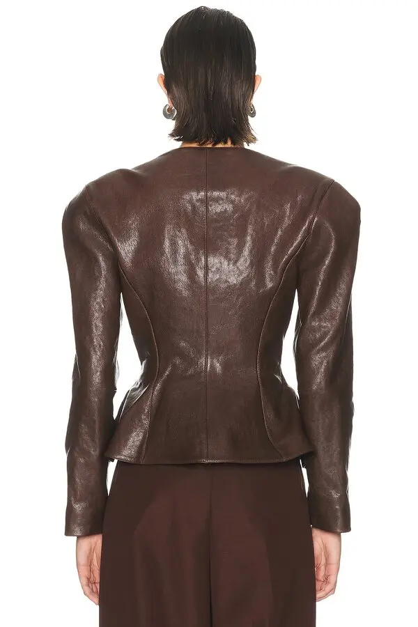 Magda Butrym Leather Jacket In Black