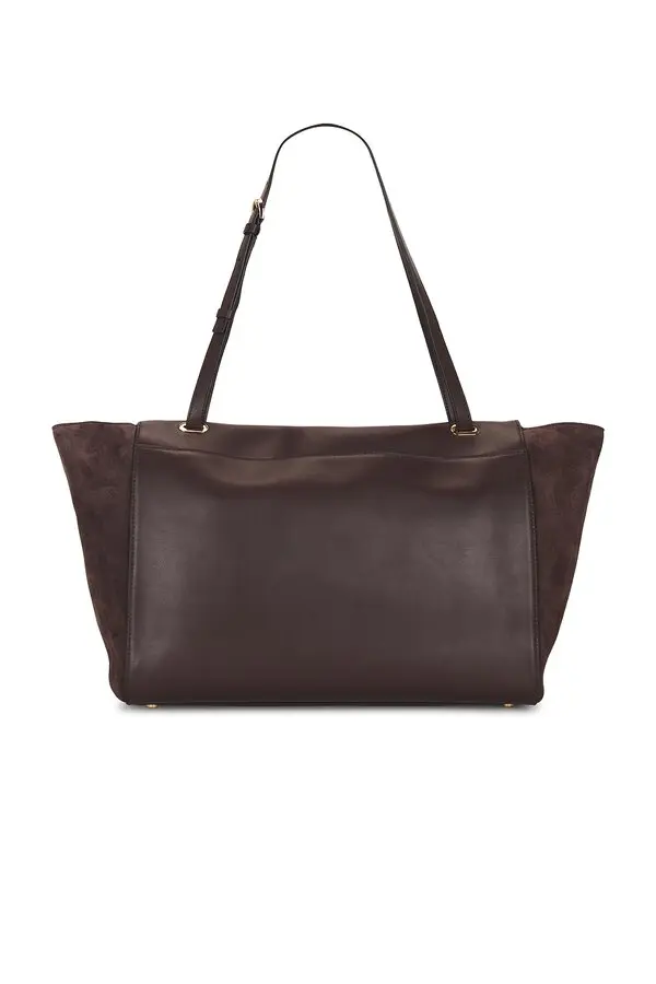 Savette Large Trapeze Shoulder Bag In Chocolate