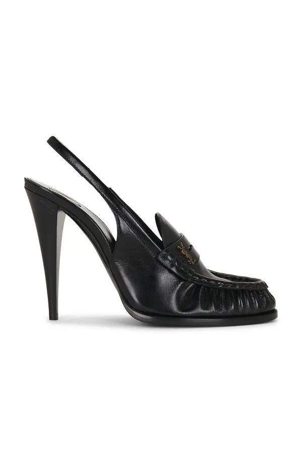 Saint Laurent Magnum Wisty Pump Slingback In Black