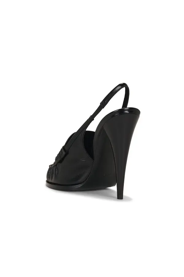 Saint Laurent Magnum Wisty Pump Slingback In Black