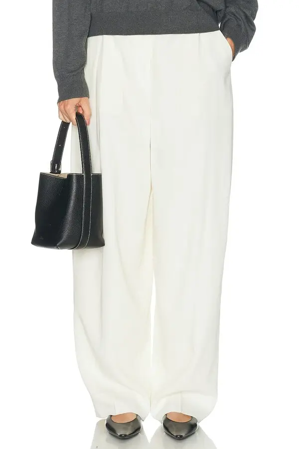 TOTEME High-waist Trouser In Cream