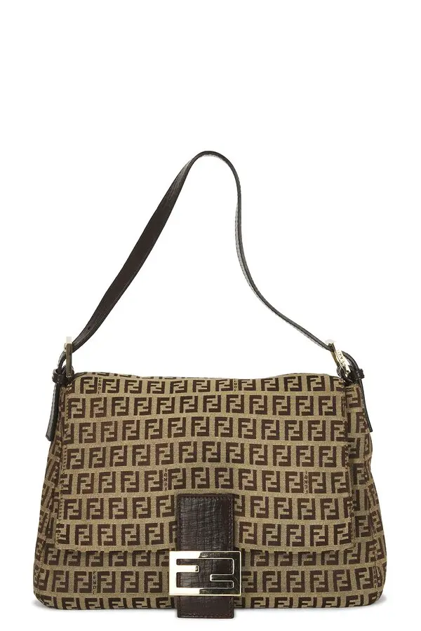 Fendi Zucchino Mama Baguette Shoulder Bag