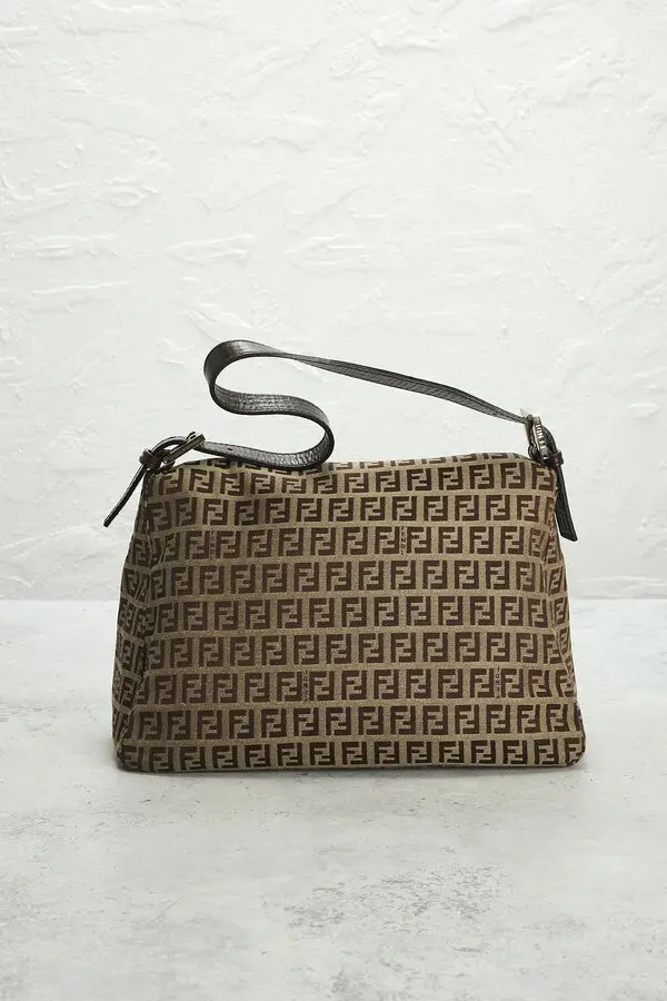 Fendi Zucchino Mama Baguette Shoulder Bag